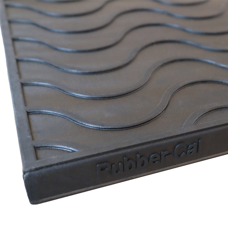 Rubber-Cal, Inc. "Waves" Rubber Stair Mats - 9.75" x 29.125" - 6 Pack & Reviews | Wayfair